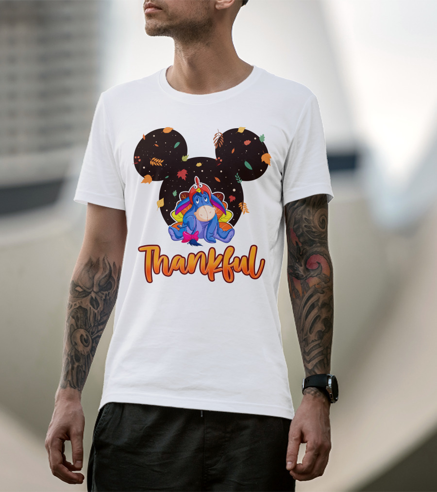Eeyore Thankful Fall Mickey Ears T-Shirt