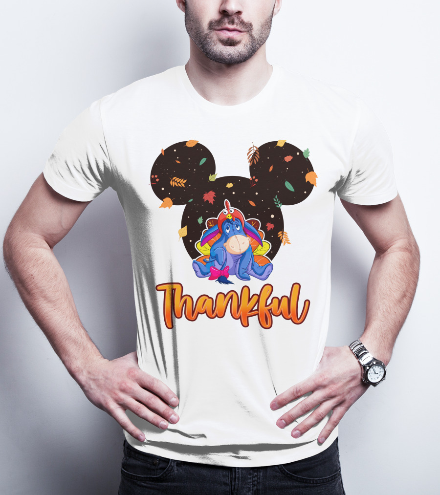 Eeyore Thankful Fall Mickey Ears T-Shirt