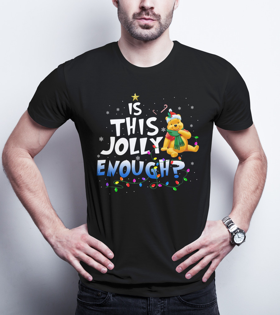 Is This Jolly Enough Pooh Christmas Lights T-Shirt