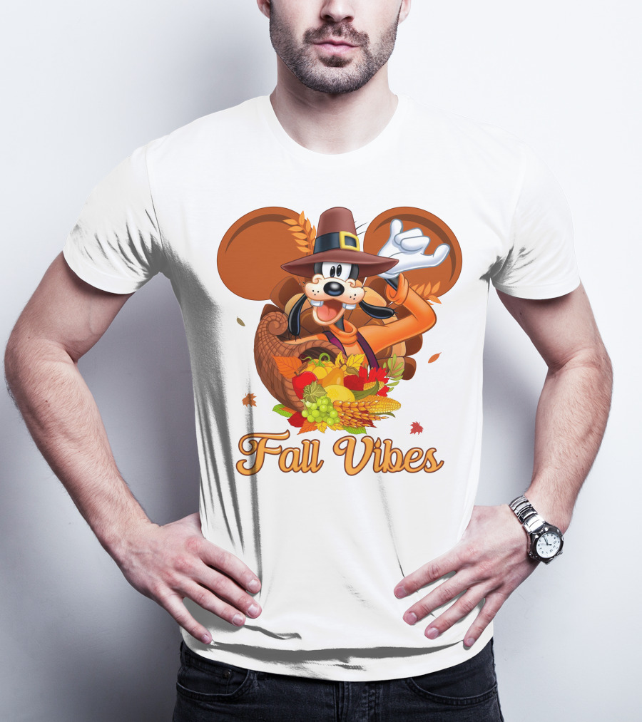Goofy Fall Vibes Thanksgiving Cornucopia T-Shirt