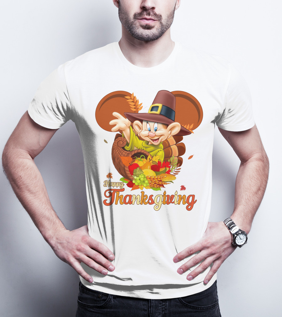 Happy Thanksgiving Dopey Cornucopia T-Shirt