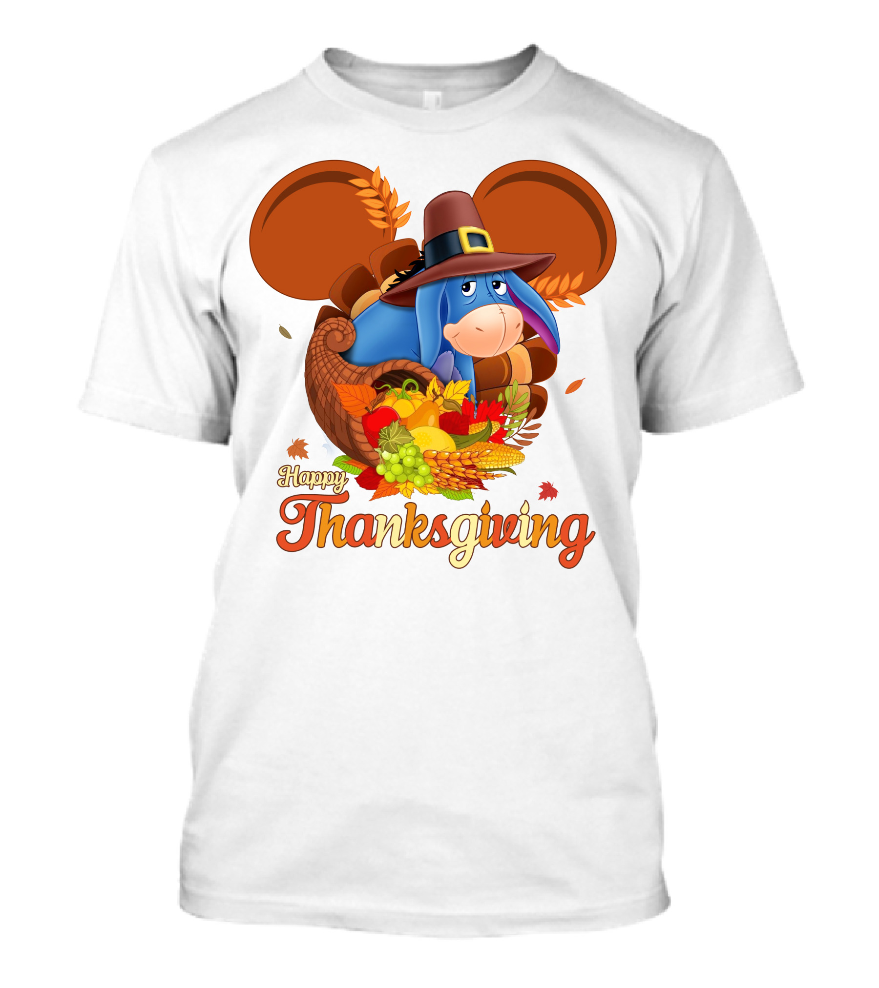 Happy Thanksgiving Eeyore Cornucopia Holiday Celebration T-Shirt