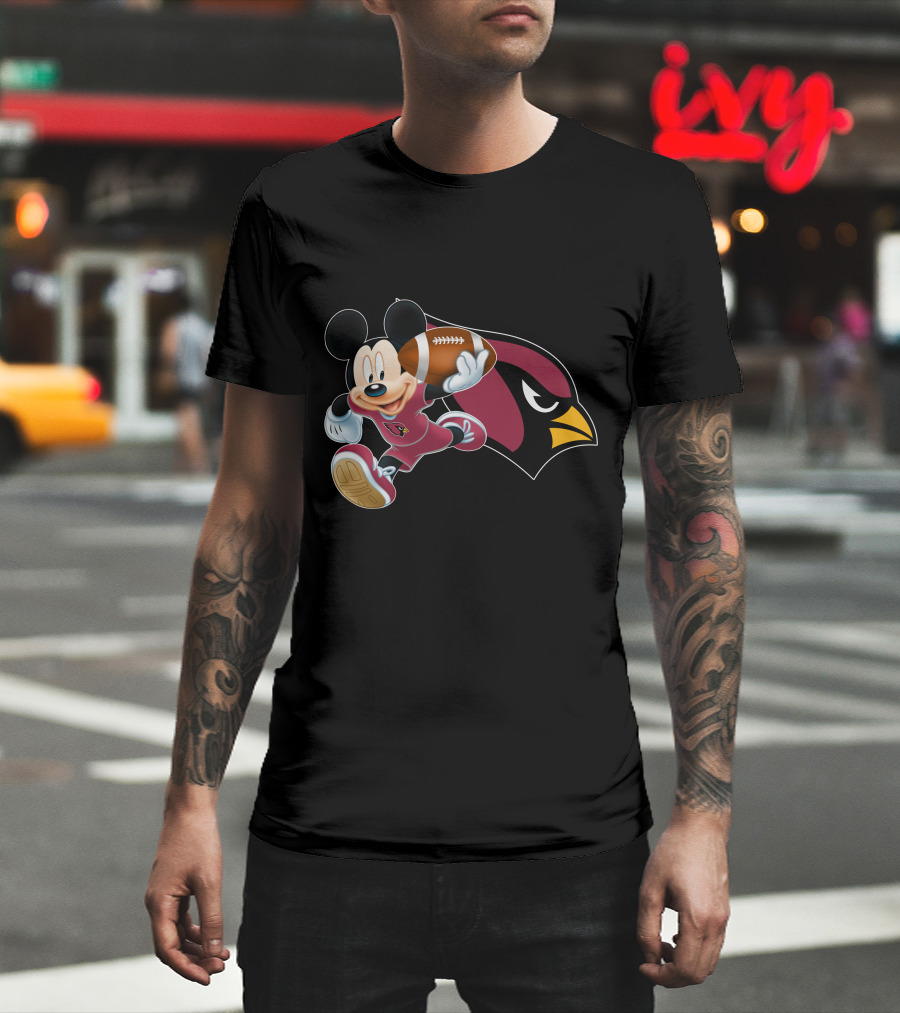 Mickey Arizona Cardinals Football Run T-Shirt