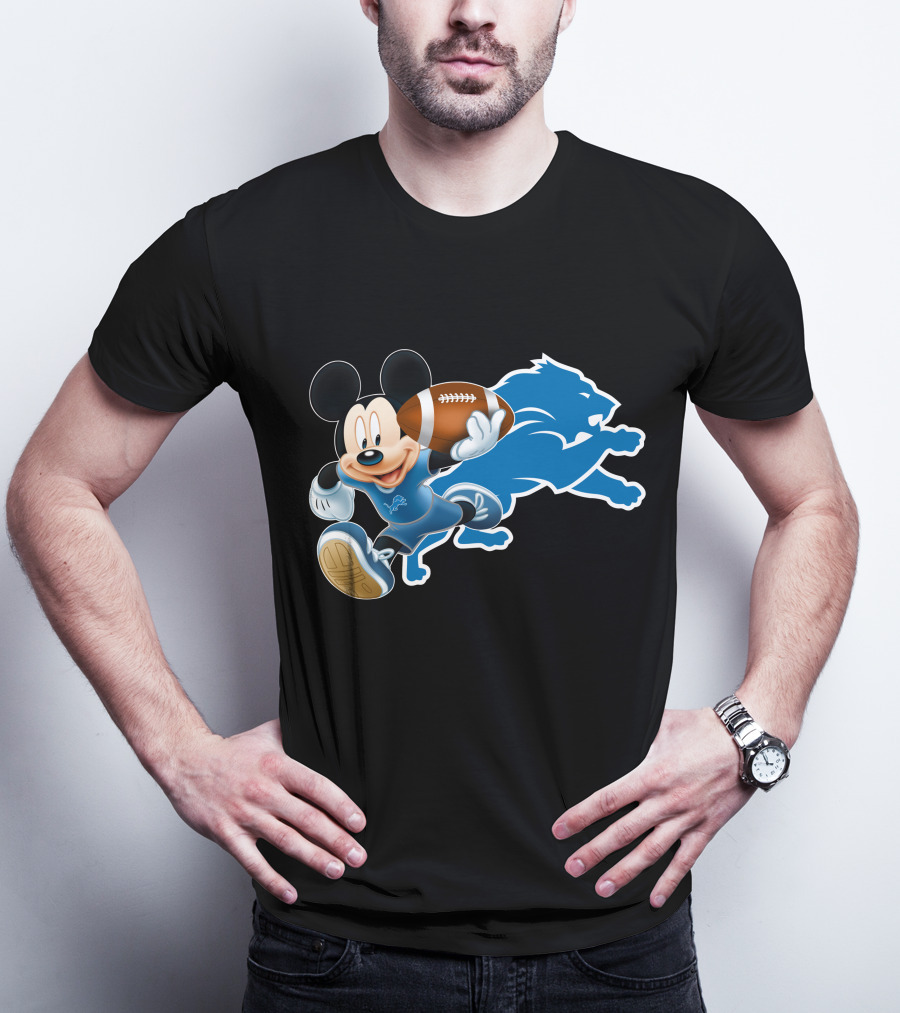 Mickey Mouse Detroit Lions Football T-Shirt