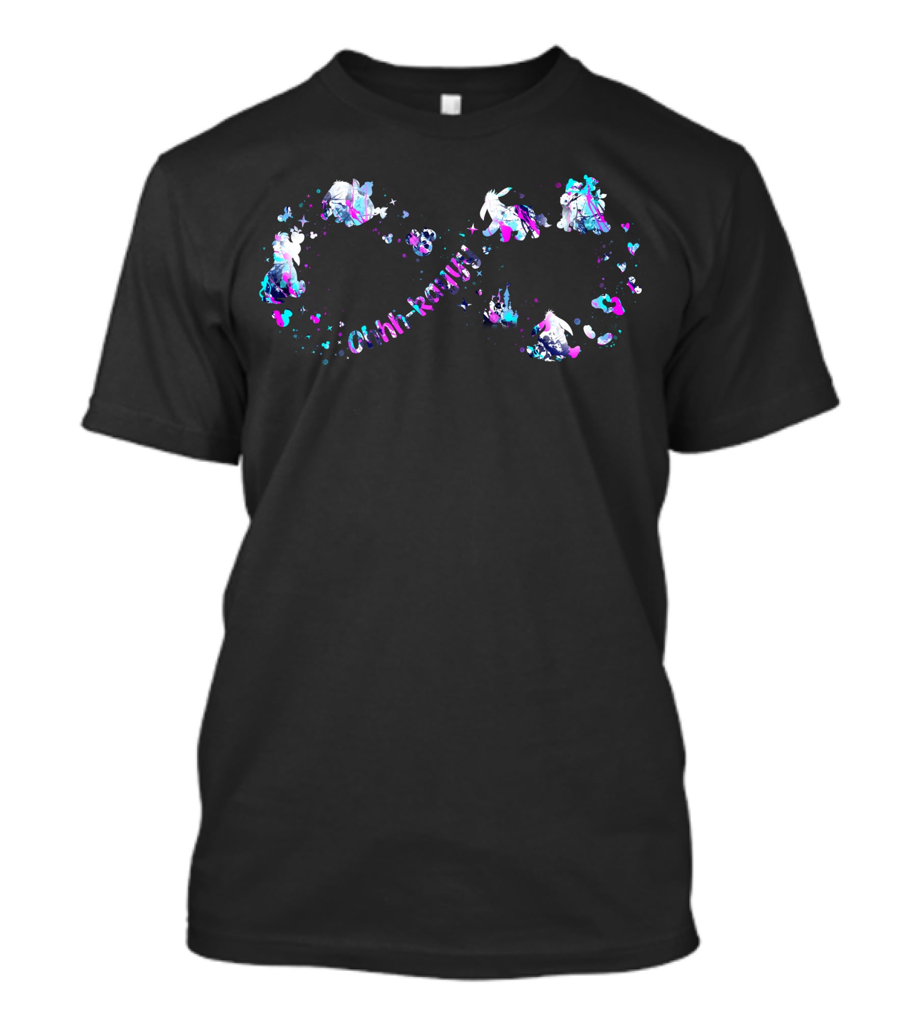 Eeyore Ahhh-Rang! Butterfly Heart Color Splash Infinity Loop T-Shirt