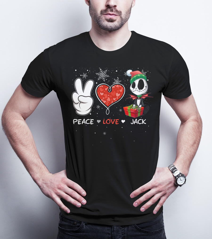 Peace Love Jack Christmas Gift T-Shirt