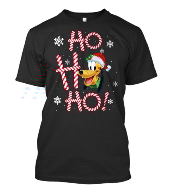 Ho Ho Ho Pluto Christmas Holiday Snowflakes T-Shirt