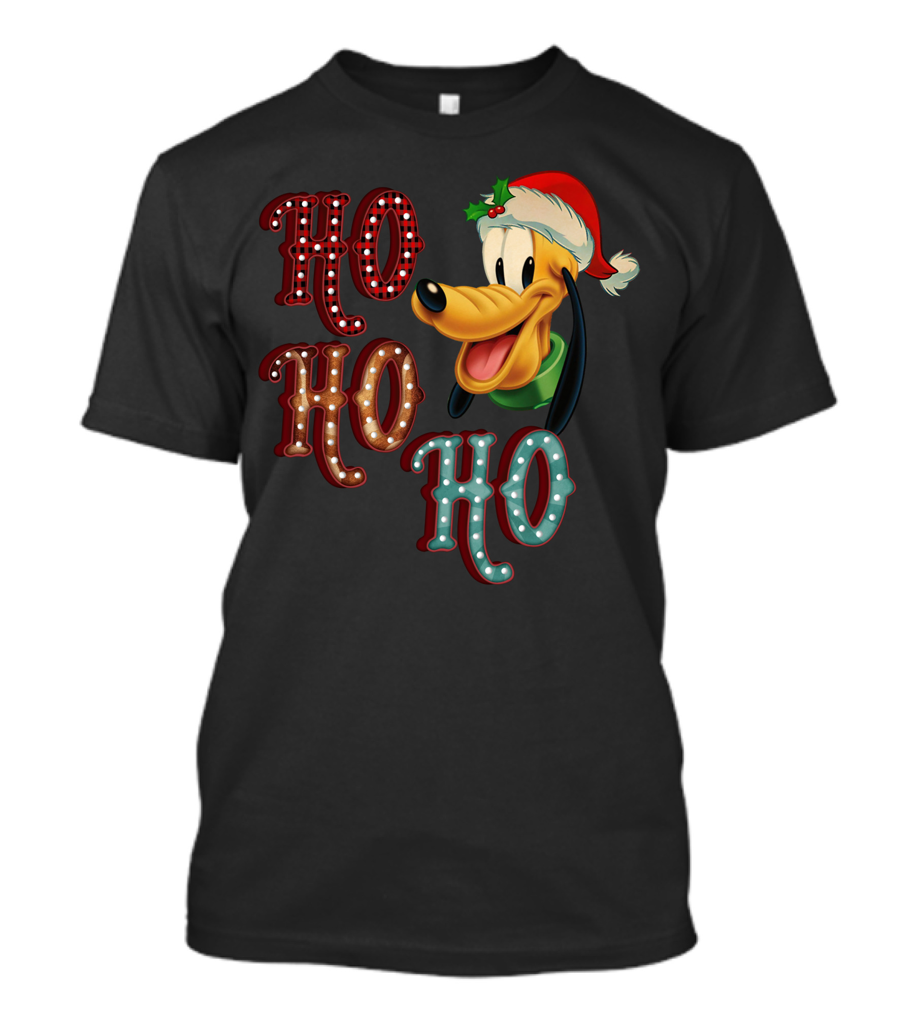 Ho Ho Ho Pluto Christmas Santa Hat T-Shirt