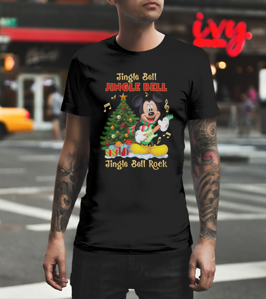 Jingle Bell Jingle Bell Jingle Bell Rock Mickey T-Shirt