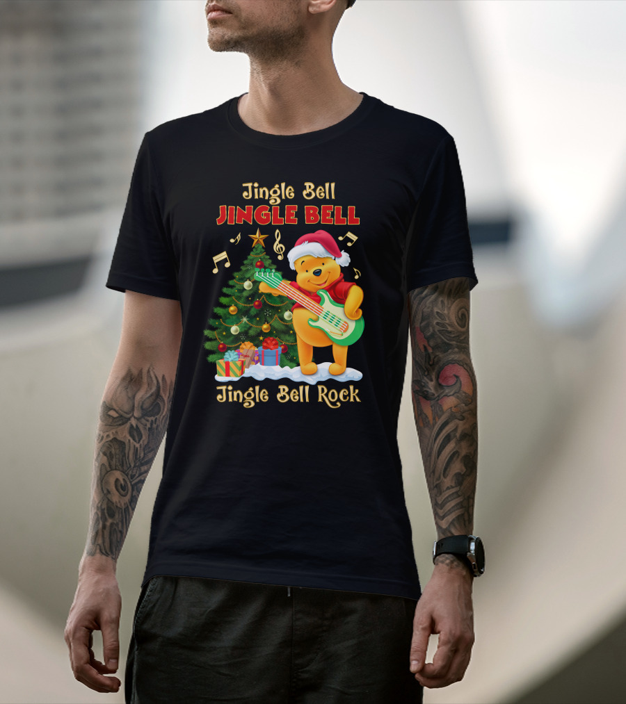 Jingle Bell Jingle Bell Jingle Bell Rock Christmas Pooh T-Shirt