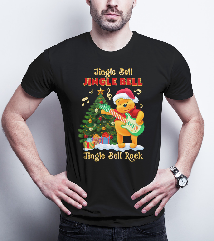 Jingle Bell Jingle Bell Jingle Bell Rock Christmas Pooh T-Shirt