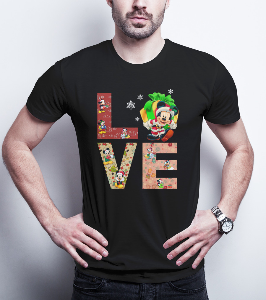 Love Mickey Christmas Holiday Season T-Shirt