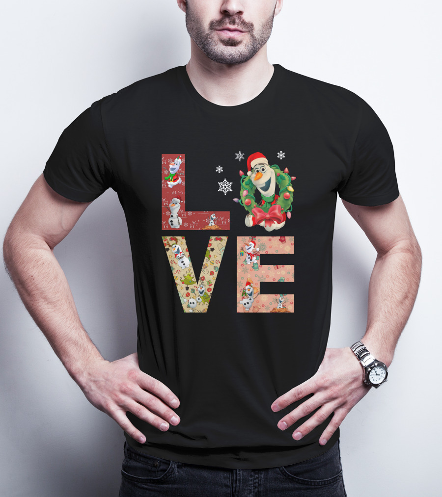 Olaf Christmas Love Snowman Festive Theme T-Shirt