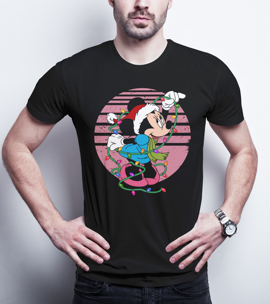 Minnie Mouse Christmas Lights Holiday Fun T-Shirt