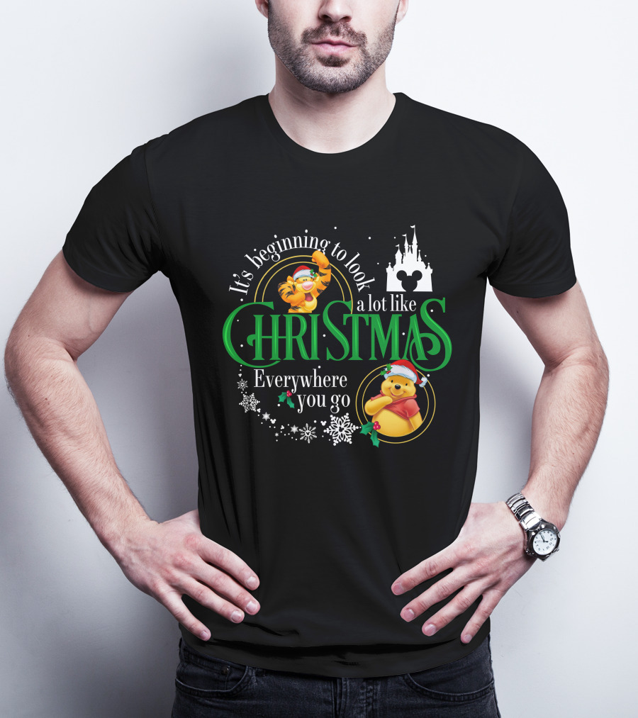 It's Beginning To Look A Lot Like Christmas Everywhere You Go Pooh And Tigger T-Shirt