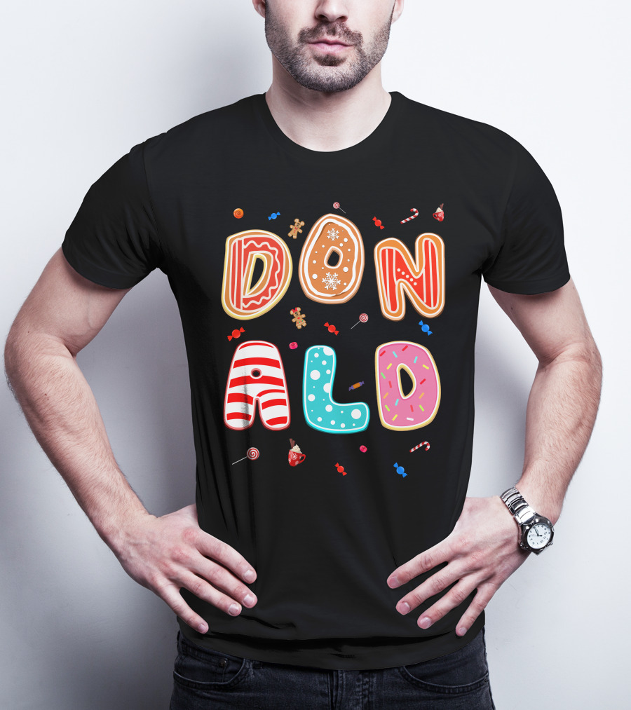 Donald Christmas Candy Gingerbread Festive Theme T-Shirt