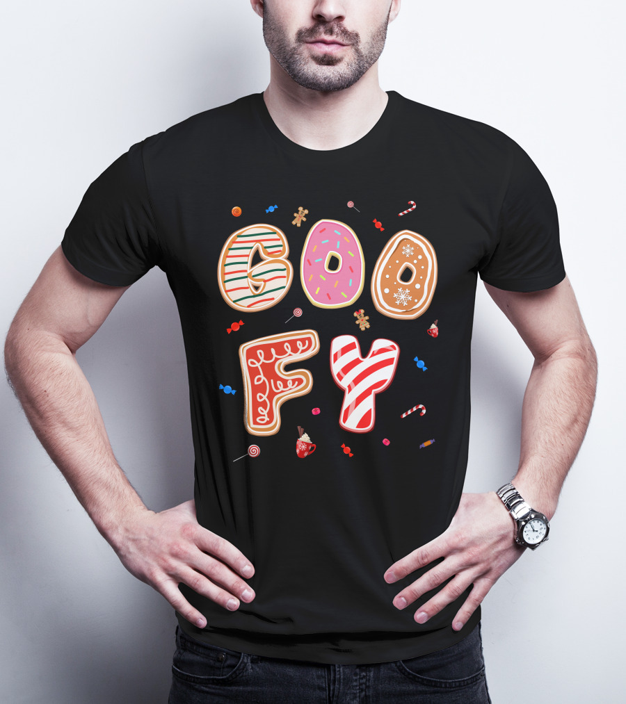 Goofy Cookie Holiday Treats Candy Cane Gingerbread T-Shirt