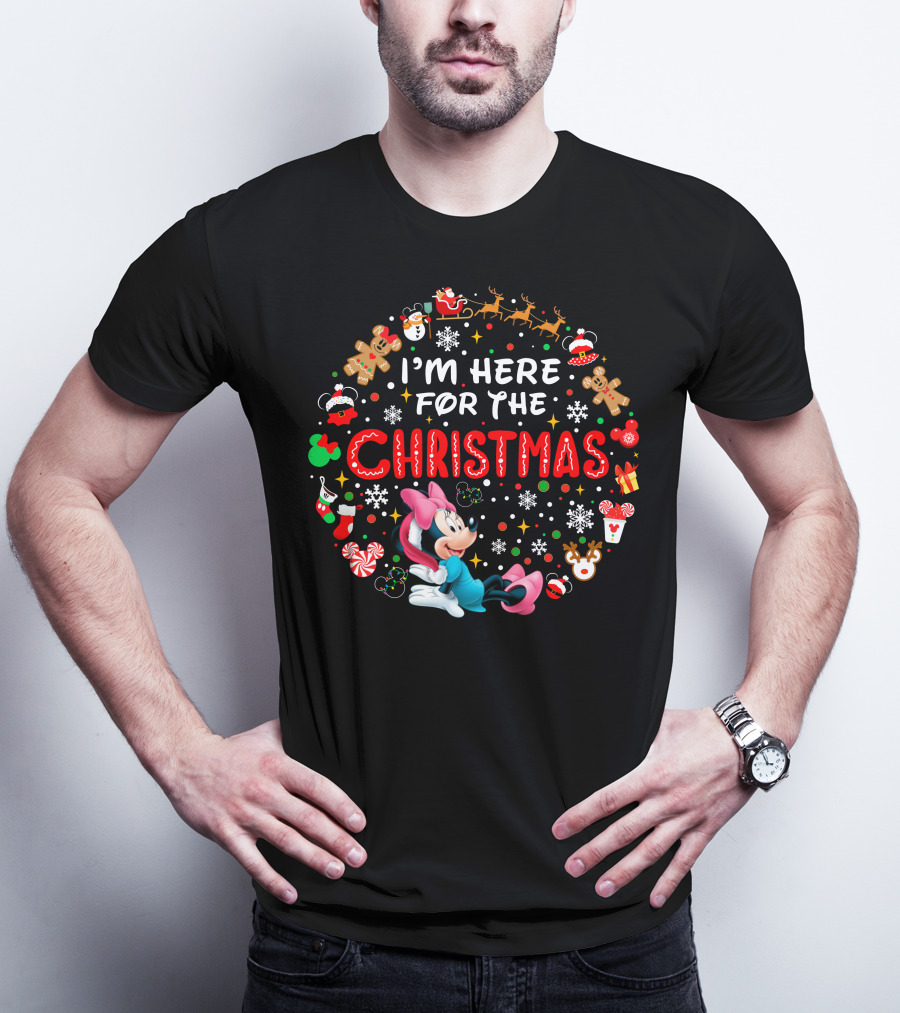 I'm Here For The Christmas Minnie Mouse Holiday Celebration T-Shirt