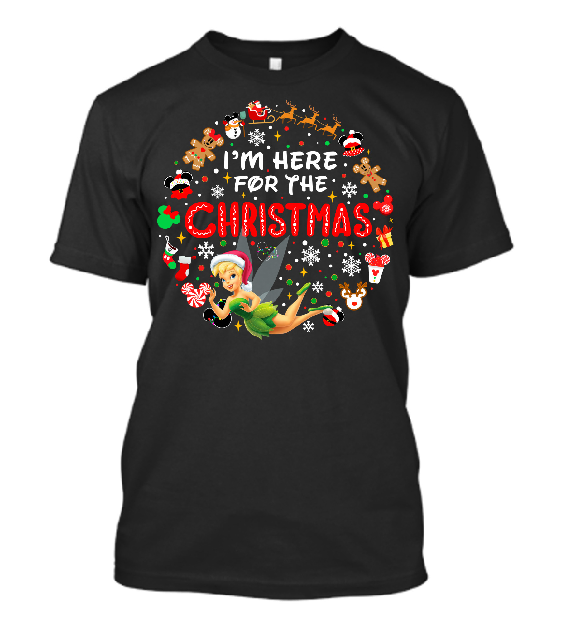 I'm Here For The Christmas Tinkerbell Holiday Icons T-Shirt