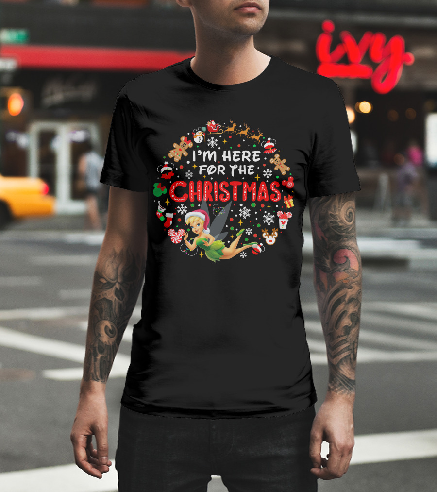 I'm Here For The Christmas Tinkerbell Holiday Icons T-Shirt