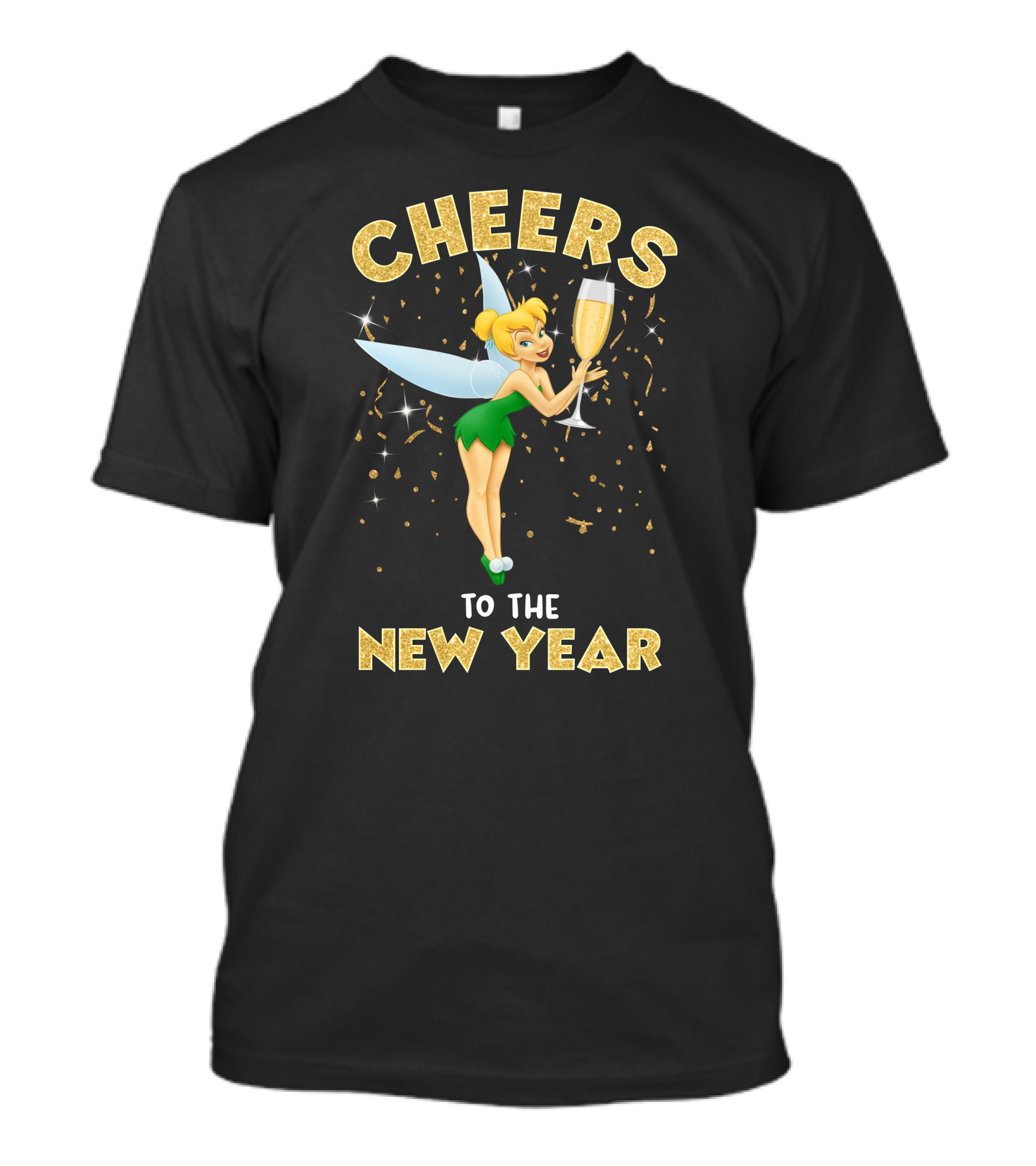 Cheers To The New Year Tinkerbell Champagne Celebration T-Shirt