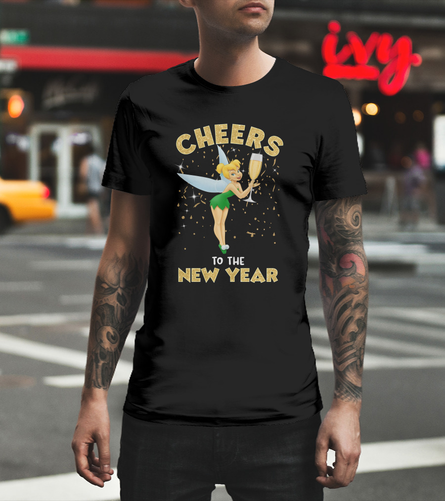 Cheers To The New Year Tinkerbell Champagne Celebration T-Shirt