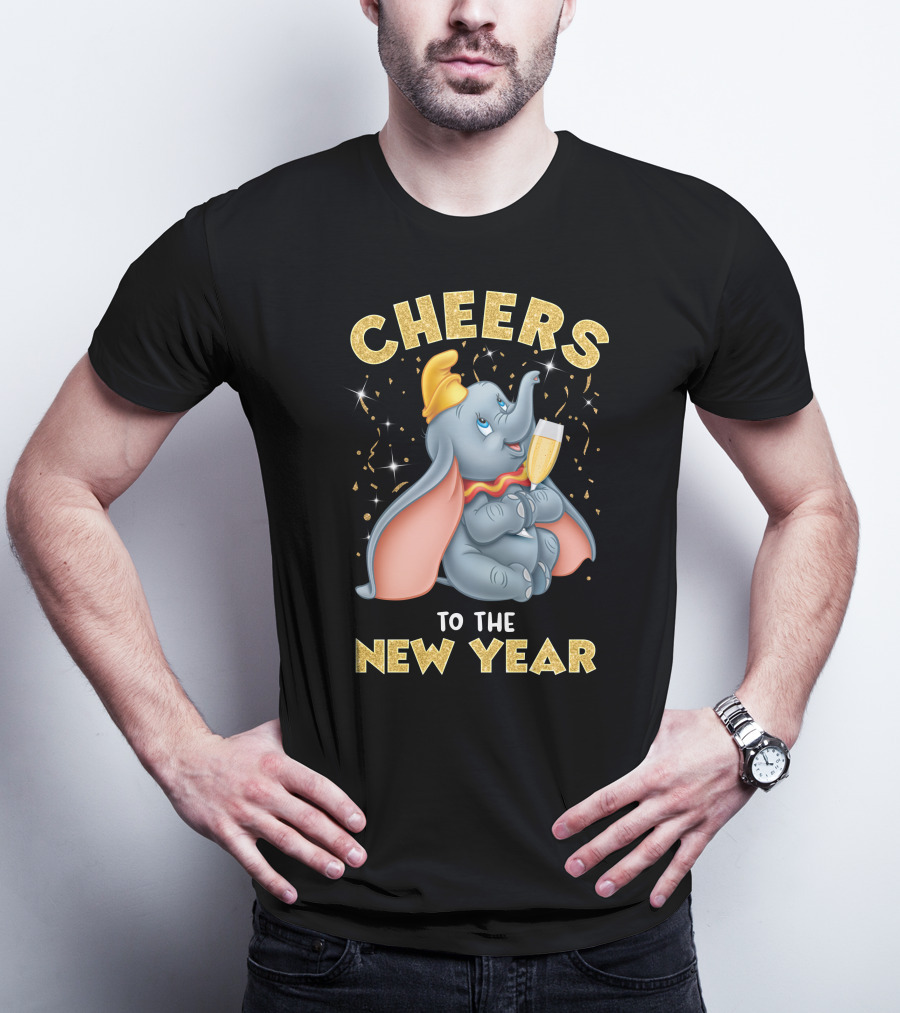 Cheers To The New Year Elephant Champagne Celebration T-Shirt