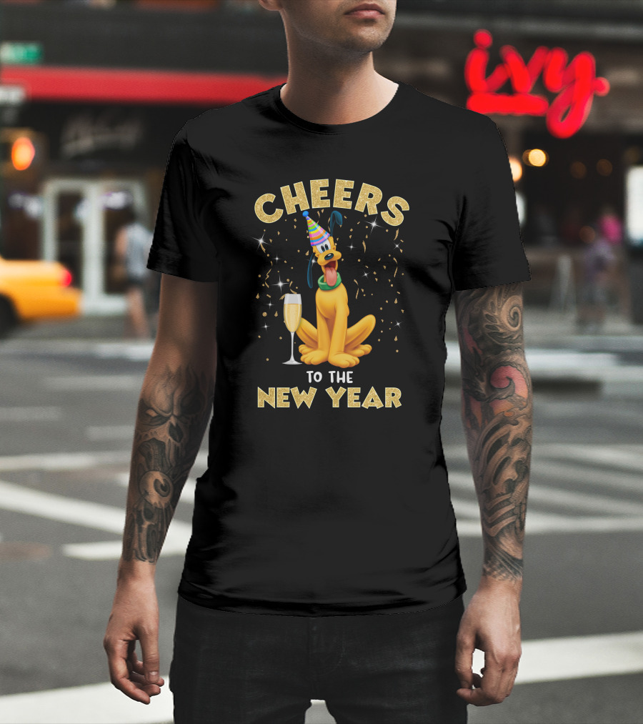 Cheers To The New Year Champagne Party Dog T-Shirt