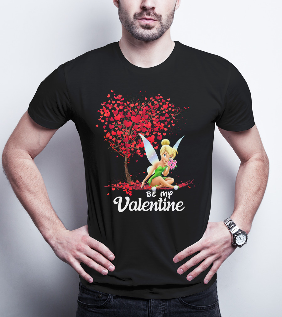 Tinkerbell Be My Valentine Heart Tree T-Shirt