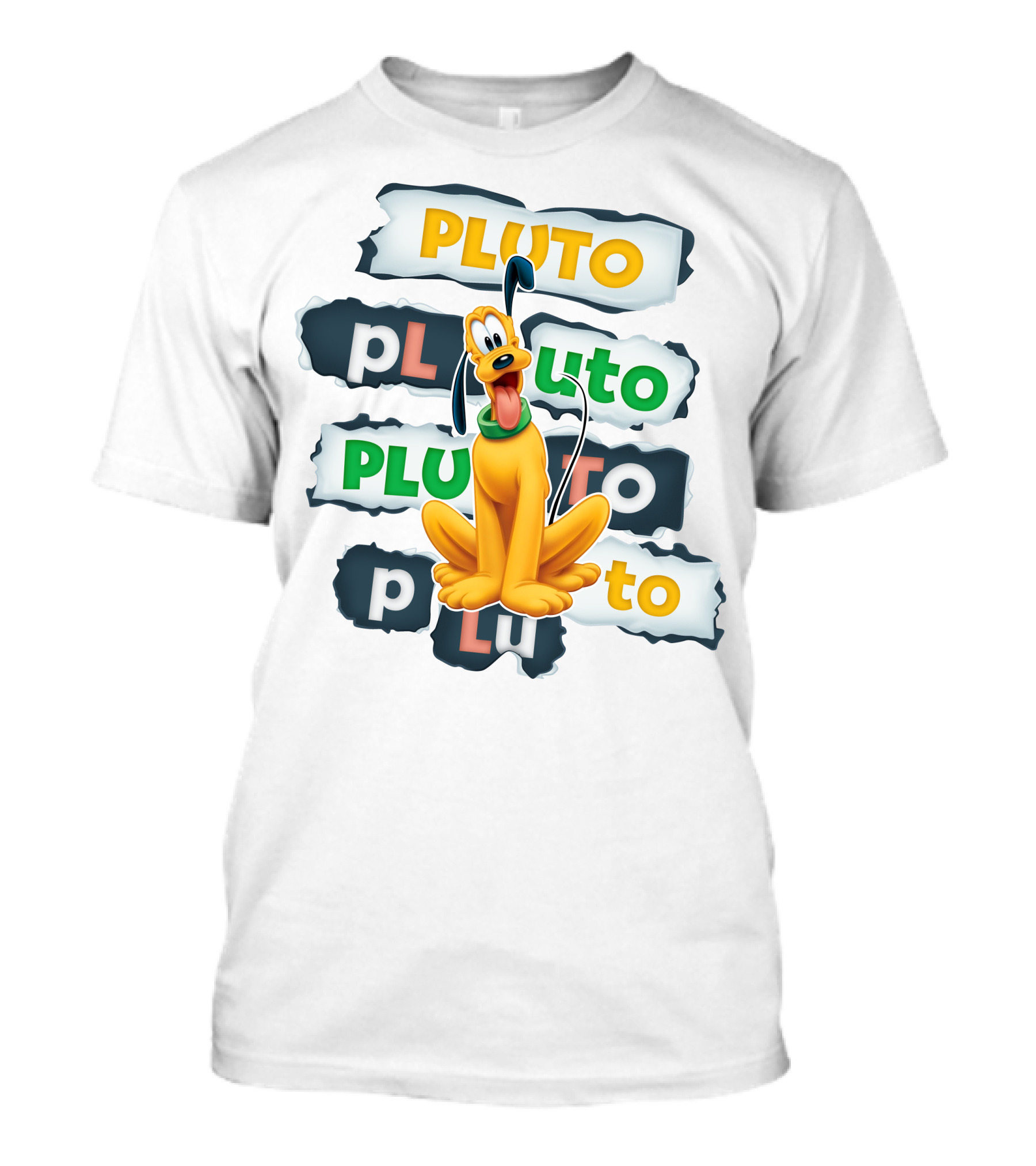 Pluto Disney Character Collage T-Shirt