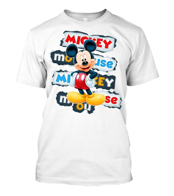 Mickey Mouse Classic Cartoon Character Artwork T-Shirt
