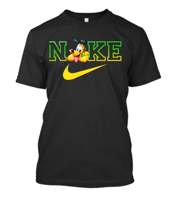 Pluto Nike Parody Logo With Disney Character And Swoosh T-Shirt