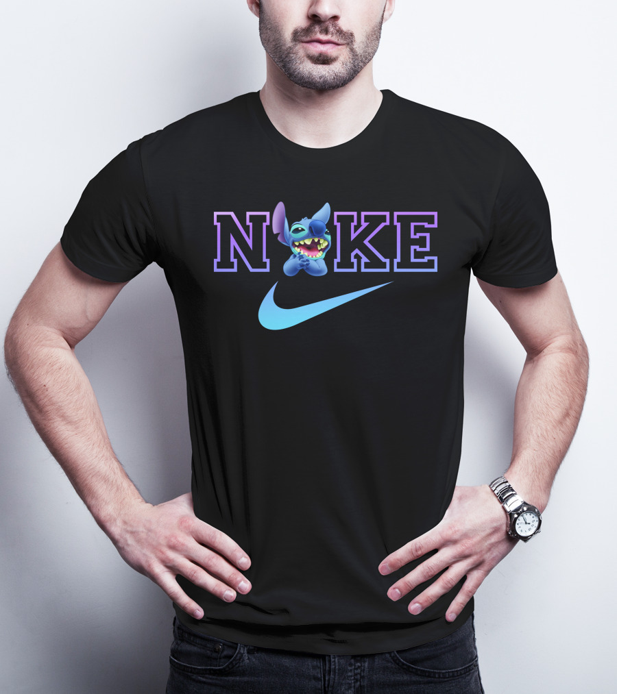 Nike Stitch Crossover With Blue Swoosh T-Shirt