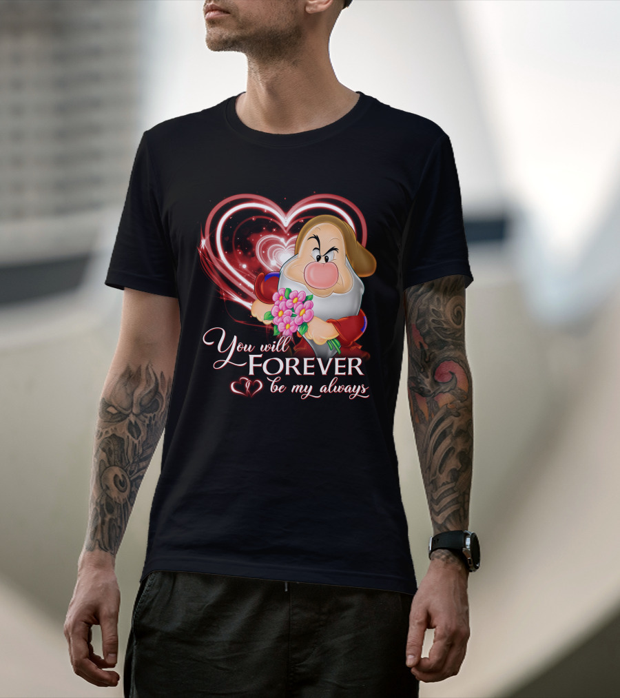 Grumpy You Will Forever Be My Always Heart And Flowers T-Shirt