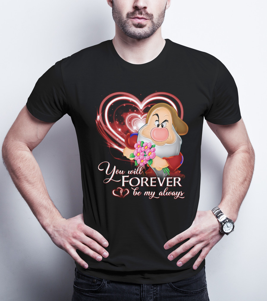 Grumpy You Will Forever Be My Always Heart And Flowers T-Shirt