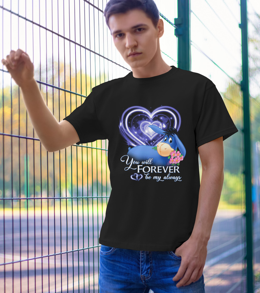 Eeyore You Will Forever Be My Always Hearts Flowers T-Shirt