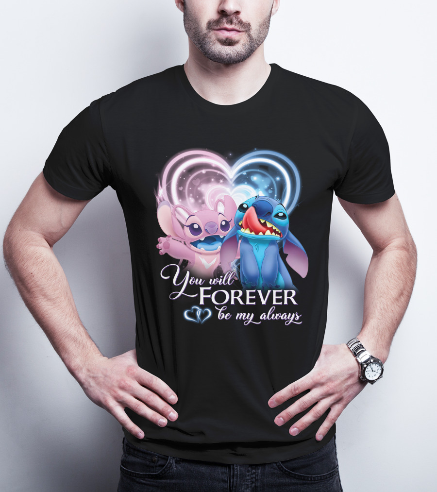 Stitch & Angel You Will Forever Be My Always T-Shirt