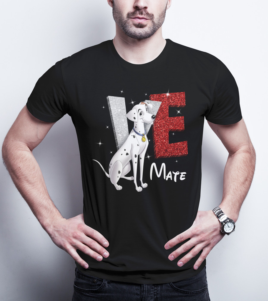 Love Mate Perdita Dalmatian Sparkling Glitter T-Shirt
