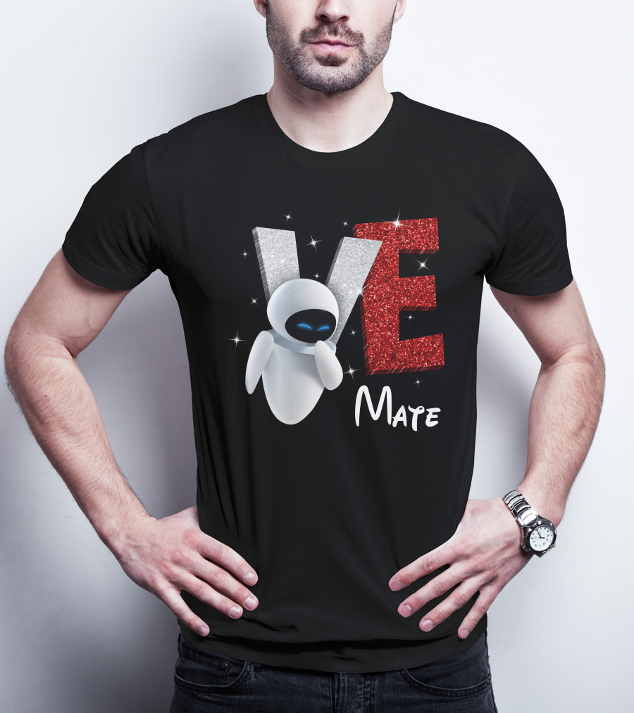 Eve Mate Wall-E Sparkling Letters With Effect T-Shirt