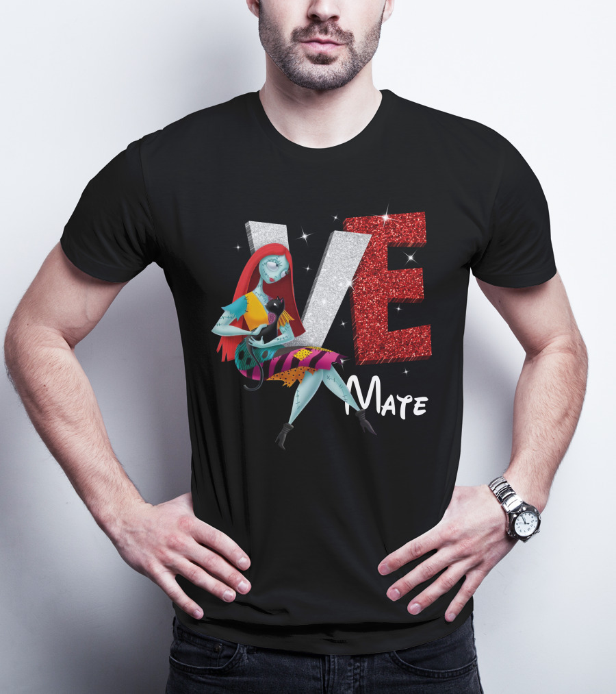 Sally Love Mate Red Black Cat T-Shirt