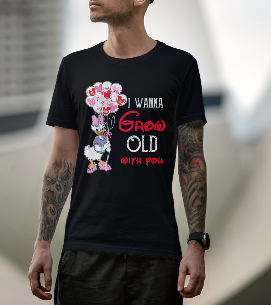 I Wanna Grow Old With You Daisy Balloons T-Shirt