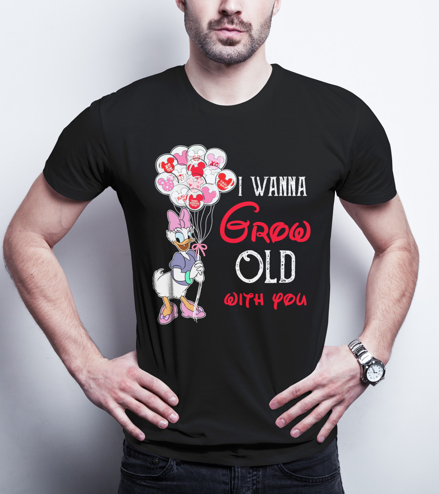 I Wanna Grow Old With You Daisy Balloons T-Shirt