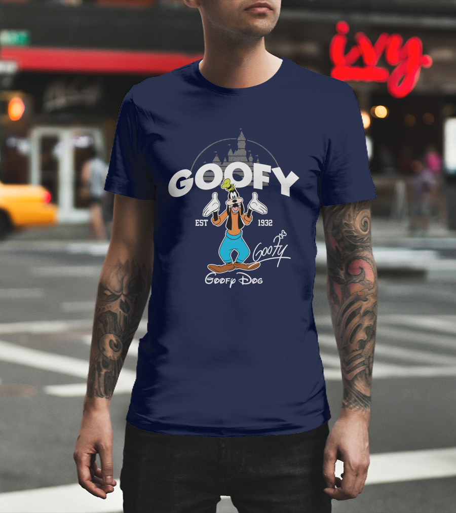 Goofy Est 1932 Goofy Dog Castle T-Shirt