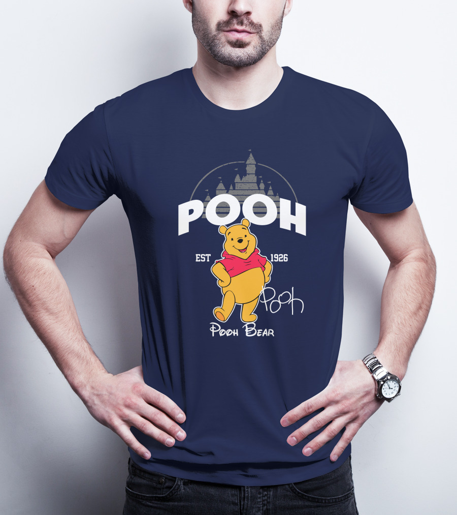 Pooh Bear Est 1926 Castle Backdrop T-Shirt