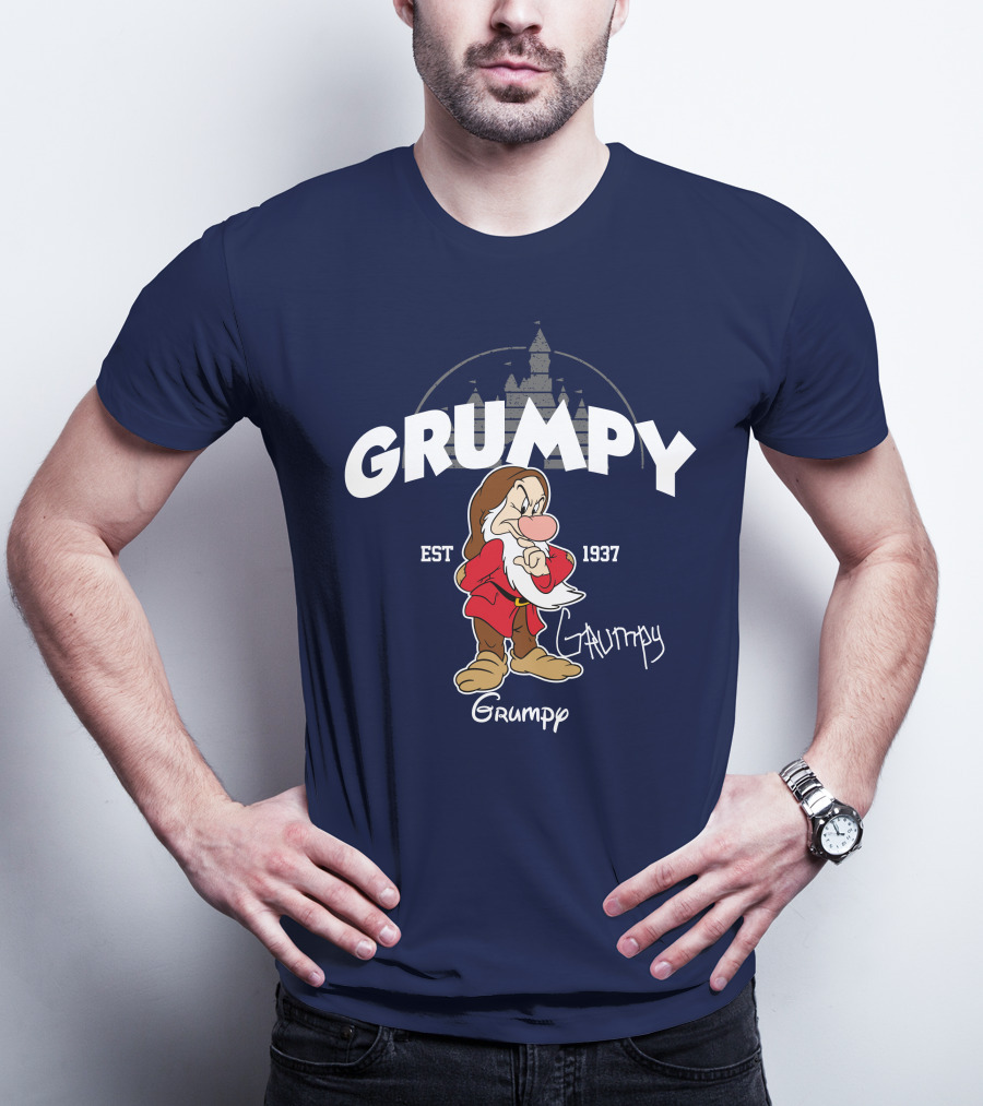 Grumpy Est 1937 Disney Castle Dwarf Snow White T-Shirt