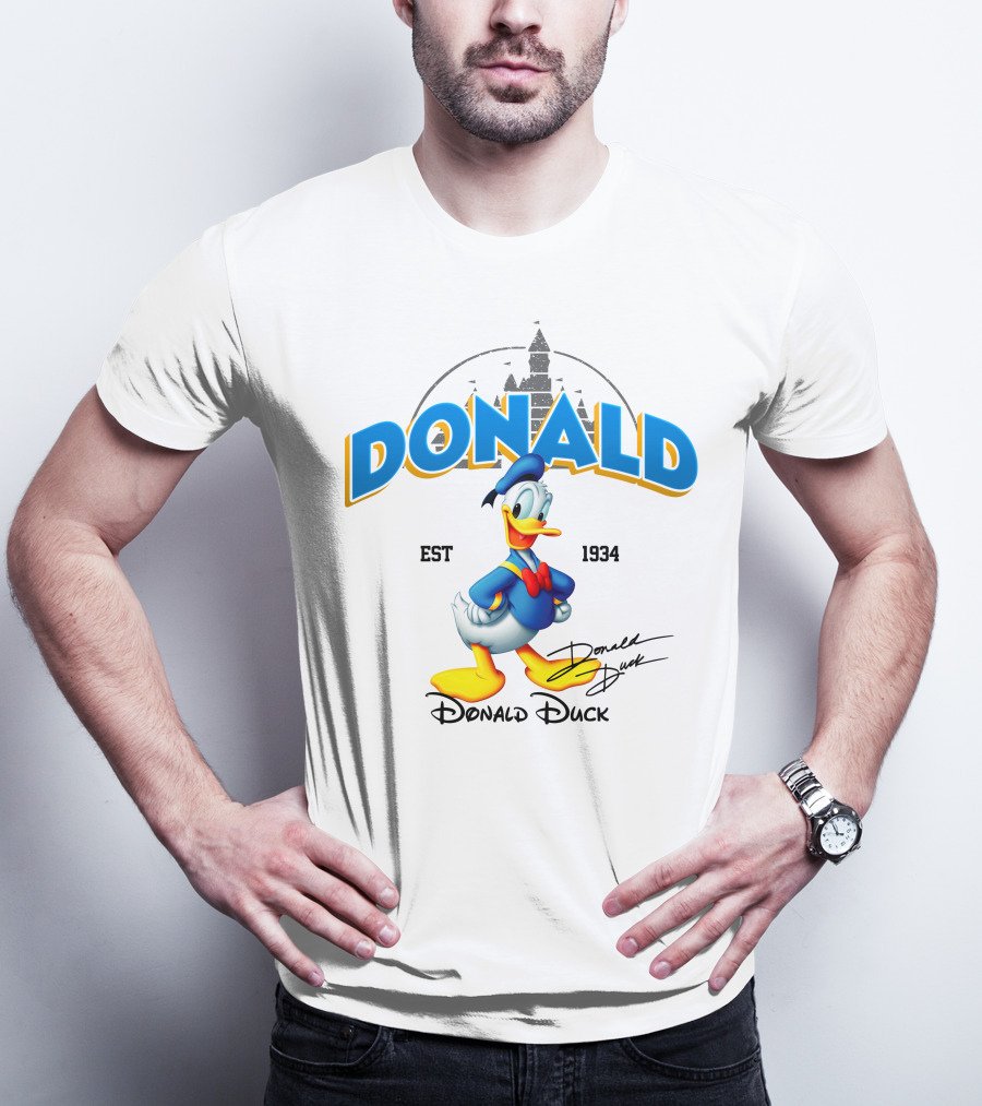 Donald Duck Est 1934 Signature Disney Castle T-Shirt