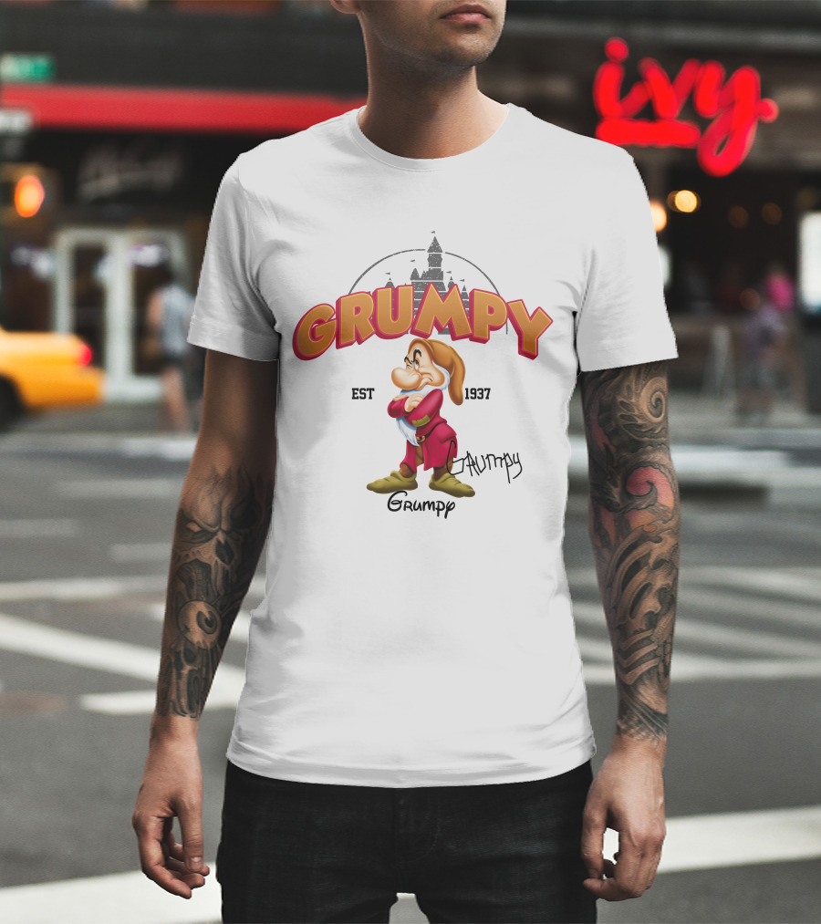 Grumpy Est 1937 Seven Dwarfs Character Disney T-Shirt