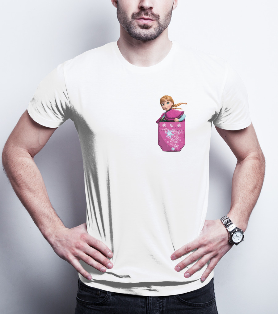 Anna Frozen Snowflake Pocket T-Shirt
