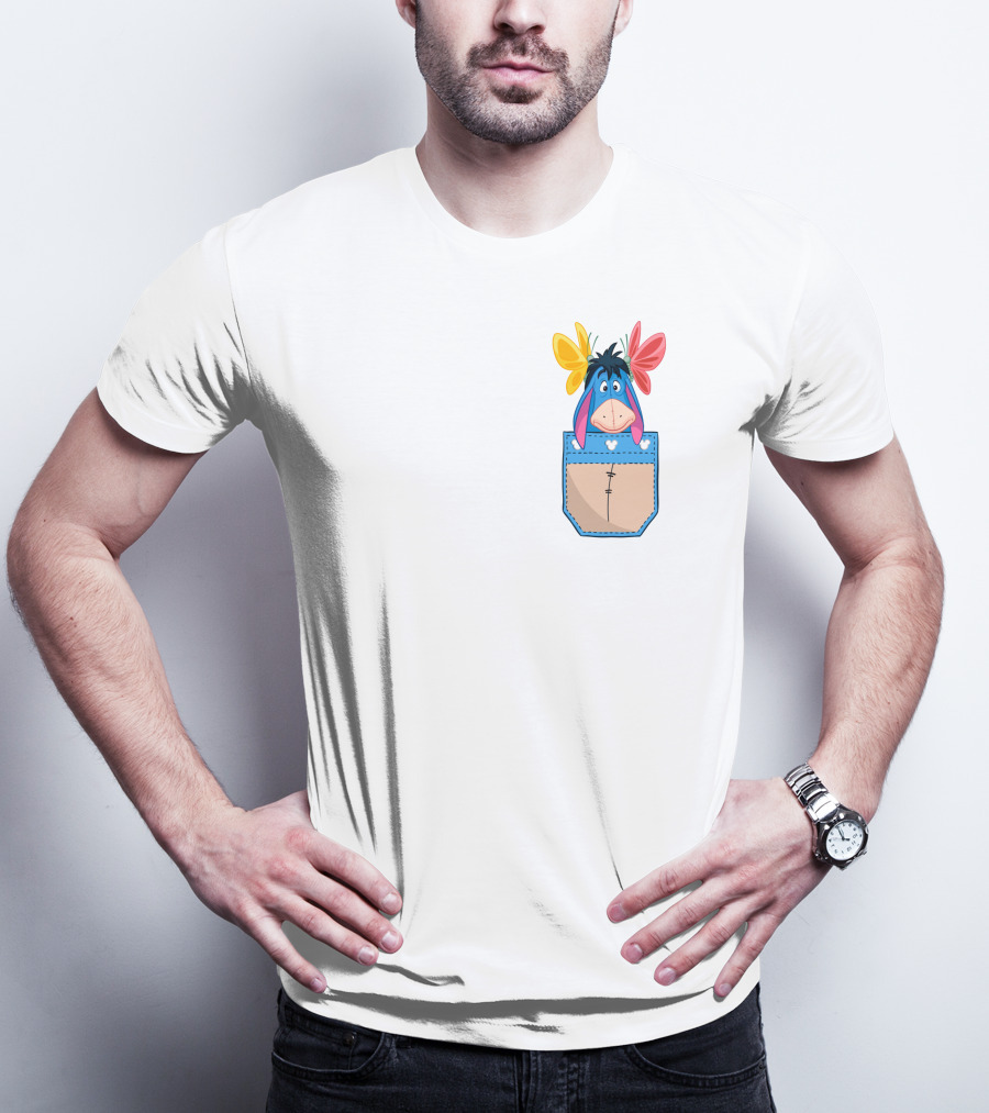Eeyore In Floral Pocket Patchadorable T-Shirt