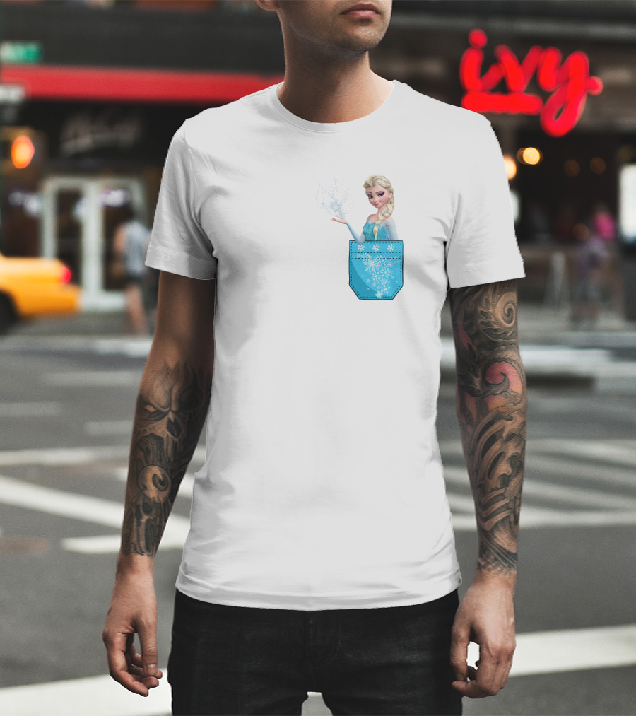 Elsa Pocket Magic Snowflakes Frozen Disney T-Shirt